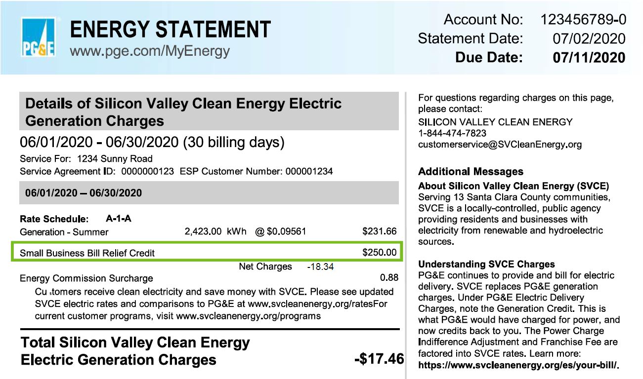 Small Business Bill Credits - SVCE